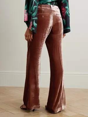 La DoubleJ Good Butt Velvet Flared Pants