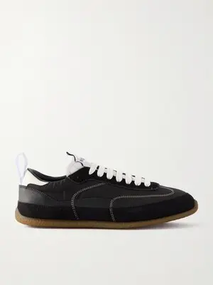 Alexander McQueen Ec1 Suede And Leather-trimmed Shell Sneakers - Black