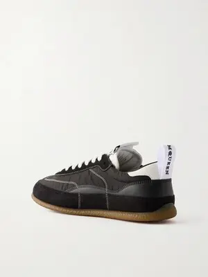 Alexander McQueen Ec1 Suede And Leather-trimmed Shell Sneakers - Black