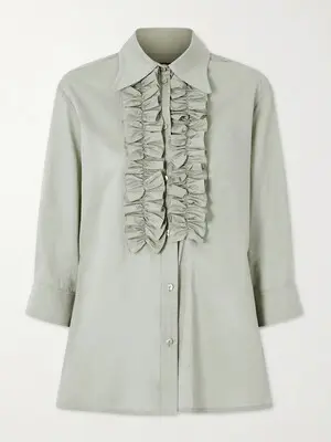 Gucci Ruffled Cotton-mousseline Shirt