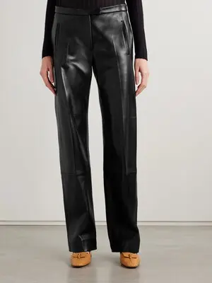 Khaite Miles Leather Straight-leg Pants