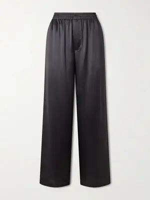 Saint Laurent Silk-satin Straight-leg Trousers