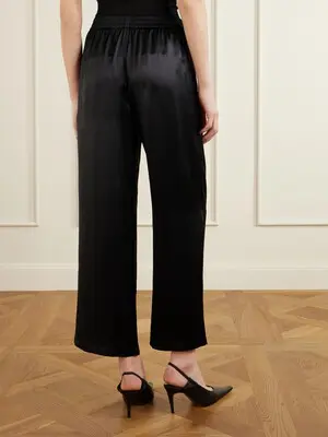 Saint Laurent Silk-satin Straight-leg Trousers