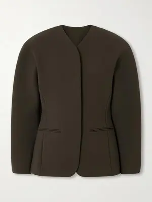 Jacquemus The Ovalo Grain De Poudre Jacket - Green