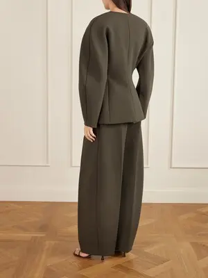 Jacquemus The Ovalo Grain De Poudre Jacket - Green