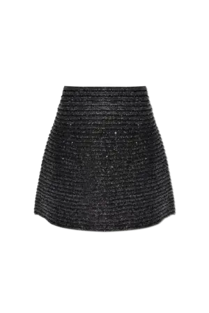 Alaïa Sequin Mini Skirt - Silver