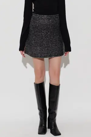 Alaïa Sequin Mini Skirt - Silver