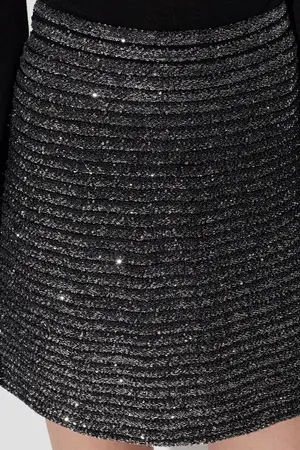 Alaïa Sequin Mini Skirt - Silver