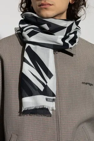 Moschino Scarf With Logo - Black
