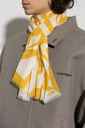 Moschino Scarf With Logo - Yellow