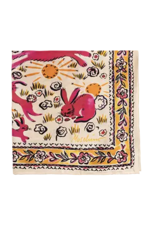 Moschino Silk Scarf With Print - Multicolour