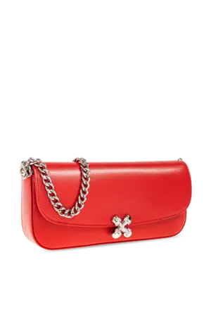 Alexander McQueen Skull Flower Clutch - Red