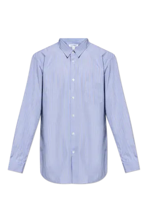 Comme Des Garçons Shirt With Striped Pattern - Blue