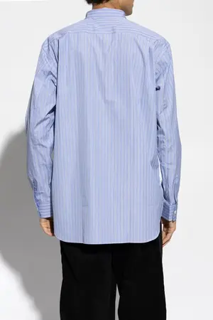 Comme Des Garçons Shirt With Striped Pattern - Blue