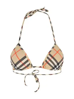 Burberry Check Swimsuit Top - Beige
