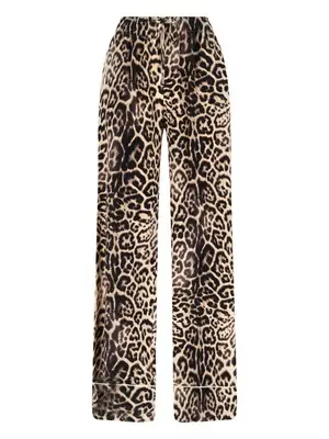 Ermanno Scervino Animal Print Pajama Pants