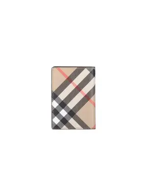 Burberry Check" Fold Card Holder