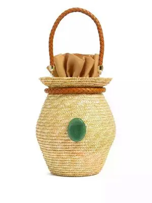 LE NINE Woven Top-handle Tote Bag