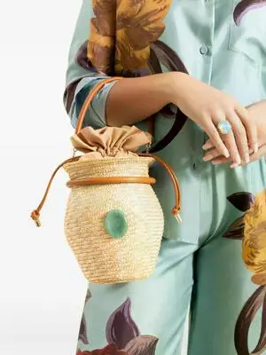 LE NINE Woven Top-handle Tote Bag