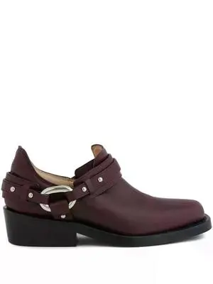 Rabanne Xl Link Biker Ankle Boots - Red