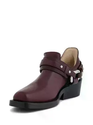 Rabanne Xl Link Biker Ankle Boots - Red