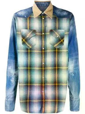 Dsquared2 Patchwork Button Shirt
