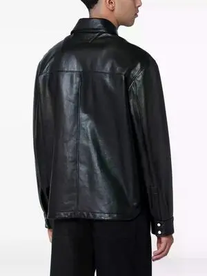 SALVATORE SANTORO Leather Jacket With Chest Pocket