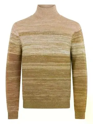 Malo Striped Roll-neck Sweater