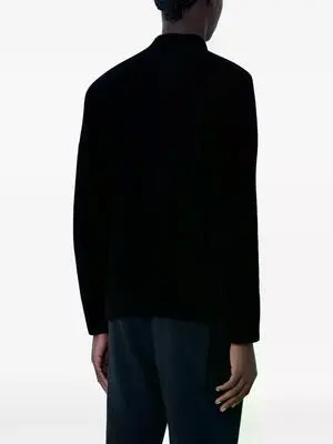Stone Island Mock Neck Logo Patch Sweater