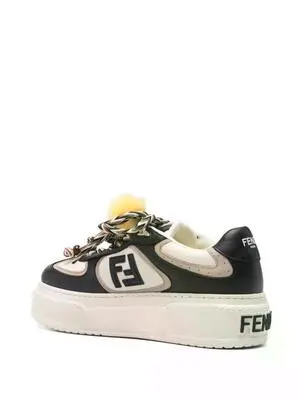 Fendi Logo-plaque Platform Sneakers - Black