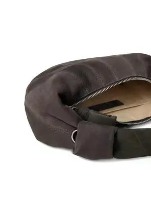 LEMAIRE Topstitched Fortune Croissant Shoulder Bag - Brown