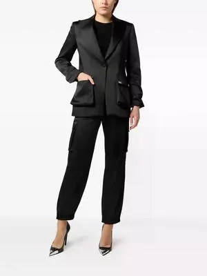 Philipp Plein Satin Cargo Trousers