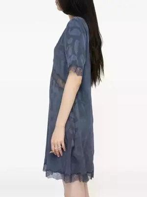 Zadig&Voltaire Paisley Patterned V-neck Dress - Blue