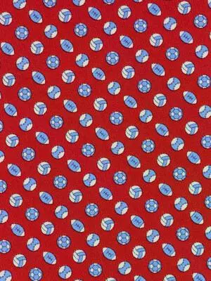 FERRAGAMO Printed Silk Neck Tie - Red