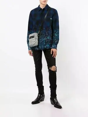 Amiri Crystal Painter Flannel Casual Button-down Shirts