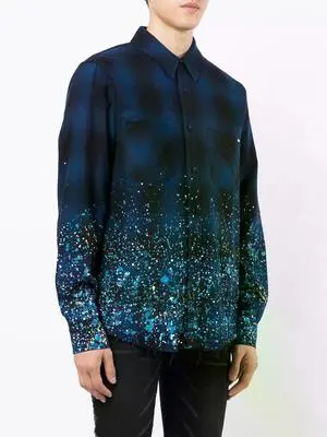 Amiri Crystal Painter Flannel Casual Button-down Shirts