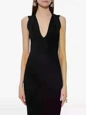 Balmain V-neck Zip-up Dress