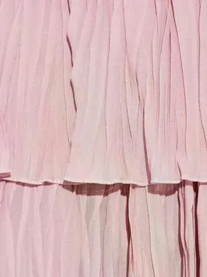 Blumarine Ruffled Asymmetrical Tiered Skirt - Pink