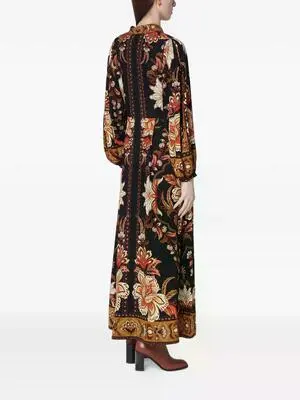 Farm Rio Majestic Garden Buttoned Maxi Dress