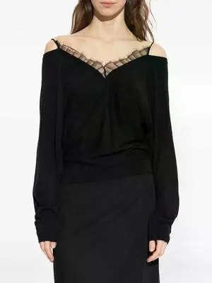IRO PARIS Lace V-neck Sweater