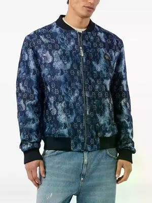 Philipp Plein Monogram Jacquard Bomber Jacket