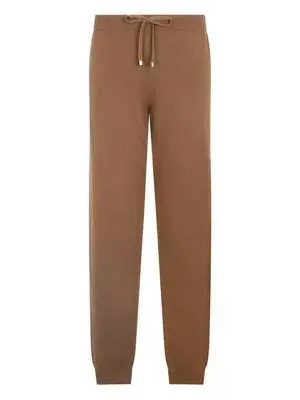 Malo Drawstring-waist Knitted Trousers - Brown