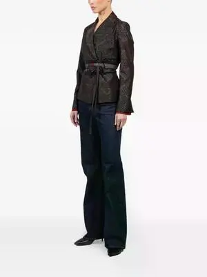 IBRIGU Geometric-print Belted Jacket