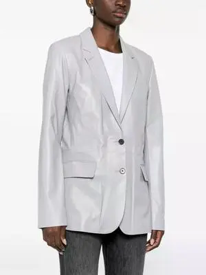 DESA 1972 Flap Leather Blazer - Grey