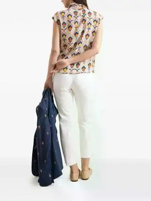 MAISON COMMON Printed Silk Blouse