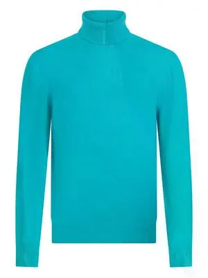 Malo Roll Neck Sweater - Blue