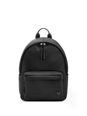 AMI Paris Logo-detail Backpack - Black