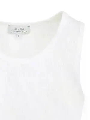 Studio Nicholson Ribbed Knit Tank Top - White