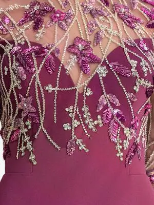GEMY MAALOUF Beaded Corset Gown