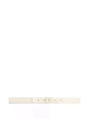 Elisabetta Franchi Leather Belt With Double Buckle